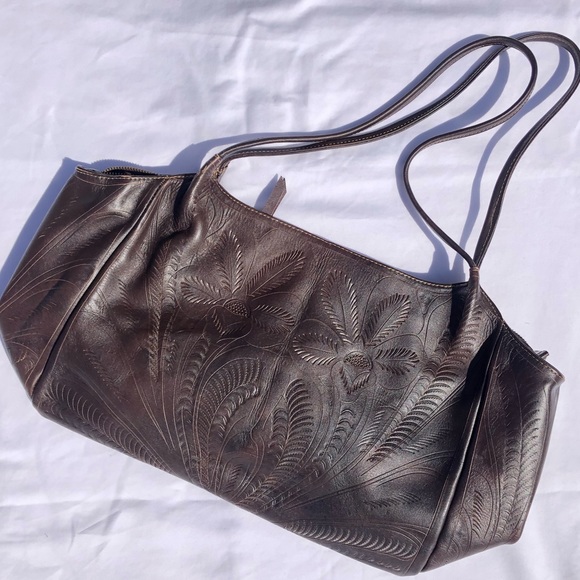 Bags | Handmade Leaders Bags Brown Leather Shoulder Bag Large Tote Bag ...